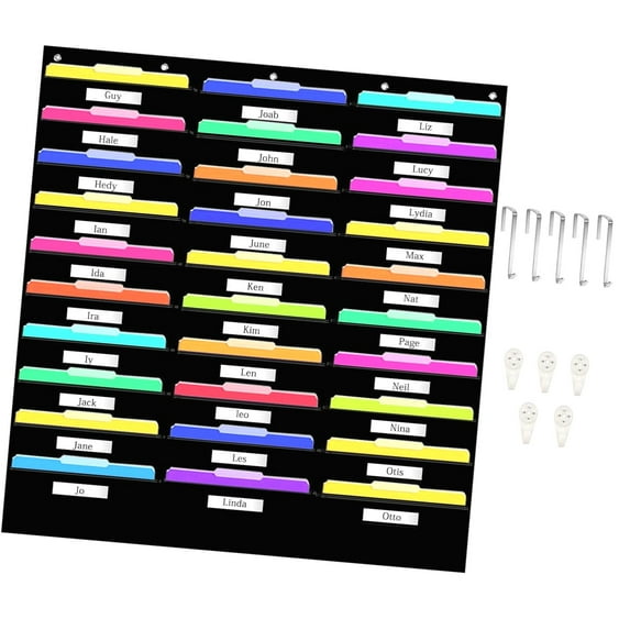 ANYWAY.GO Hanging File Holder Organizer Rack, 30 Pocket File Folder ...