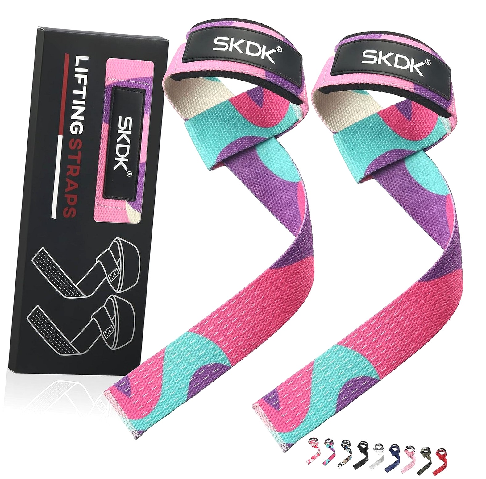 ANYWAY.GO Hard Pull Wrist Straps Grips Band-Deadlift Straps with ...