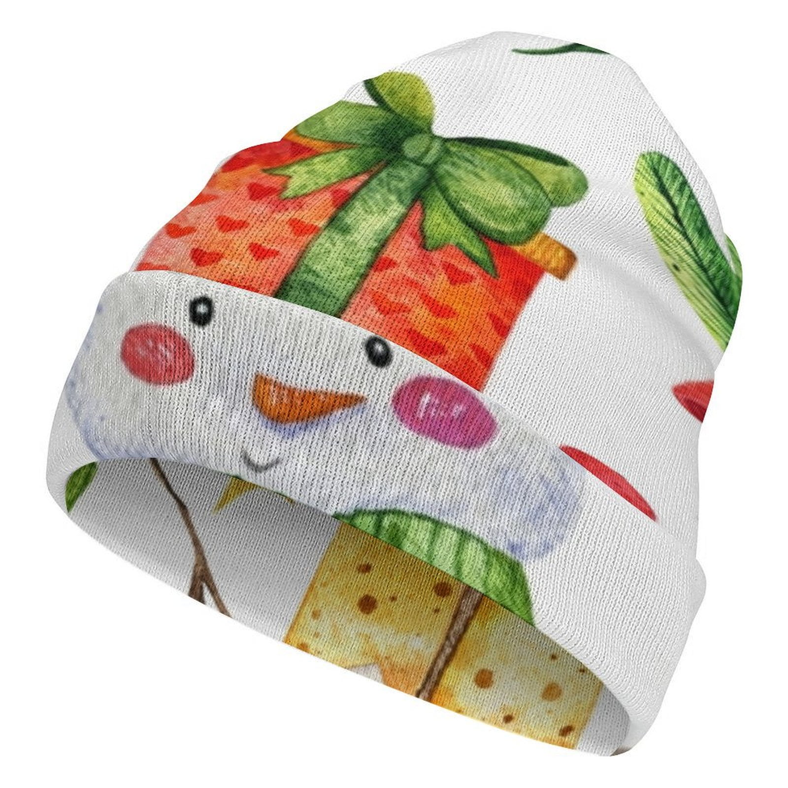 ANYWAY.GO Hat for Men Women Multicolor Christmas Snowmen Gifts Holly ...