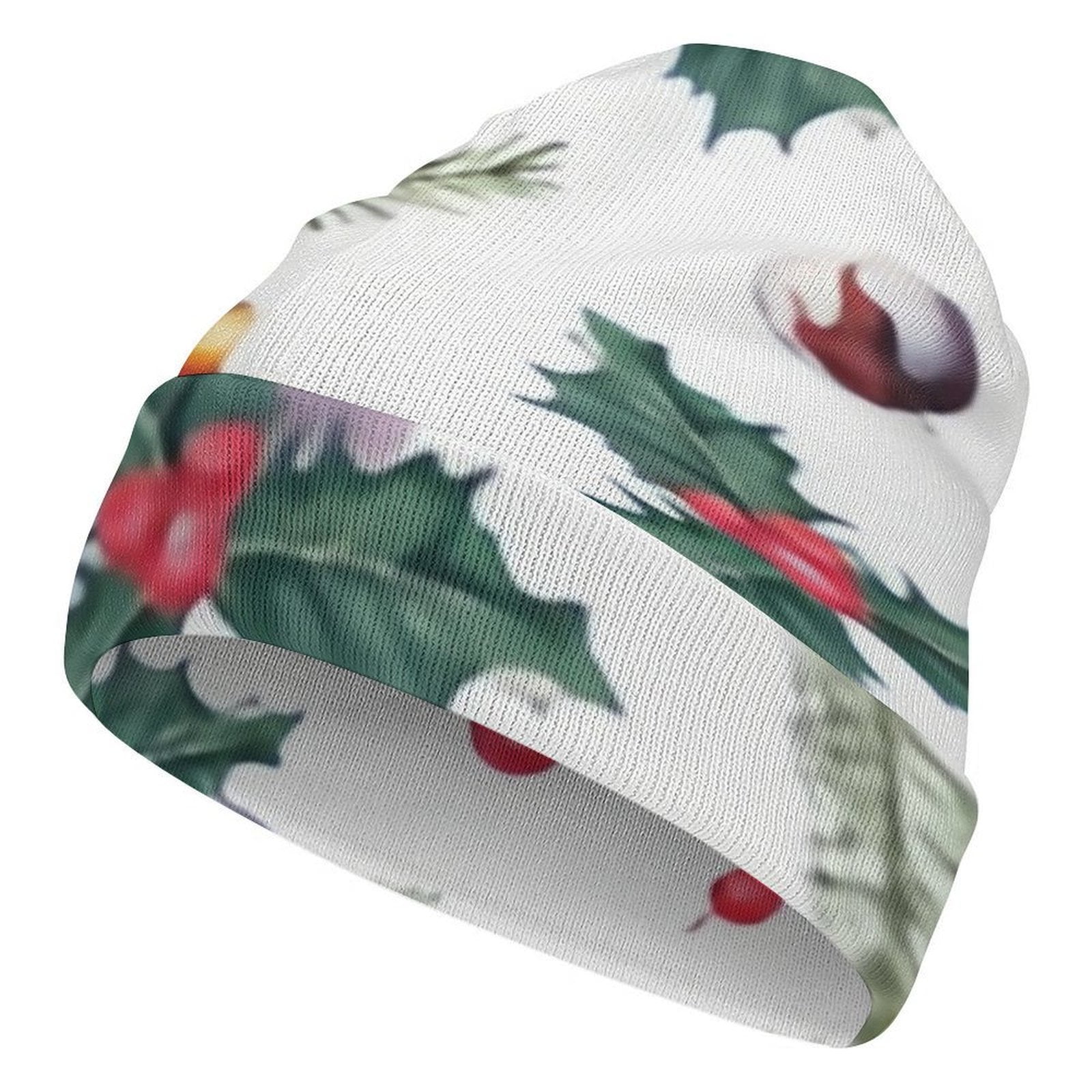 ANYWAY.GO Hat for Men Women Multicolor Pattern Candles Mistletoe Cotton ...