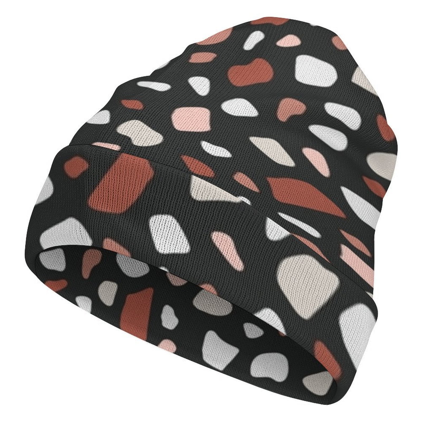 ANYWAY.GO Hat for Men Women Multicolor Terrazzo Mosaic Geometric Cuffed ...
