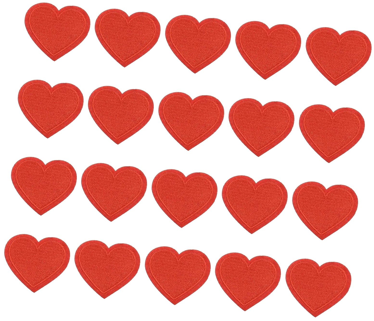 ANYWAY.GO Heart Iron- Patches, 20 Pcs Sew Heart Embroidered Patches ...