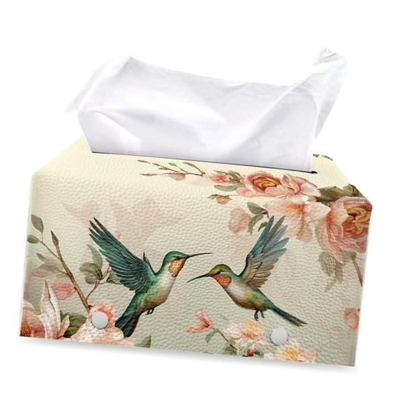 ANYWAY.GO Hummingbird Tissue Box Cover Rectangle Rose Tissue Holder for ...