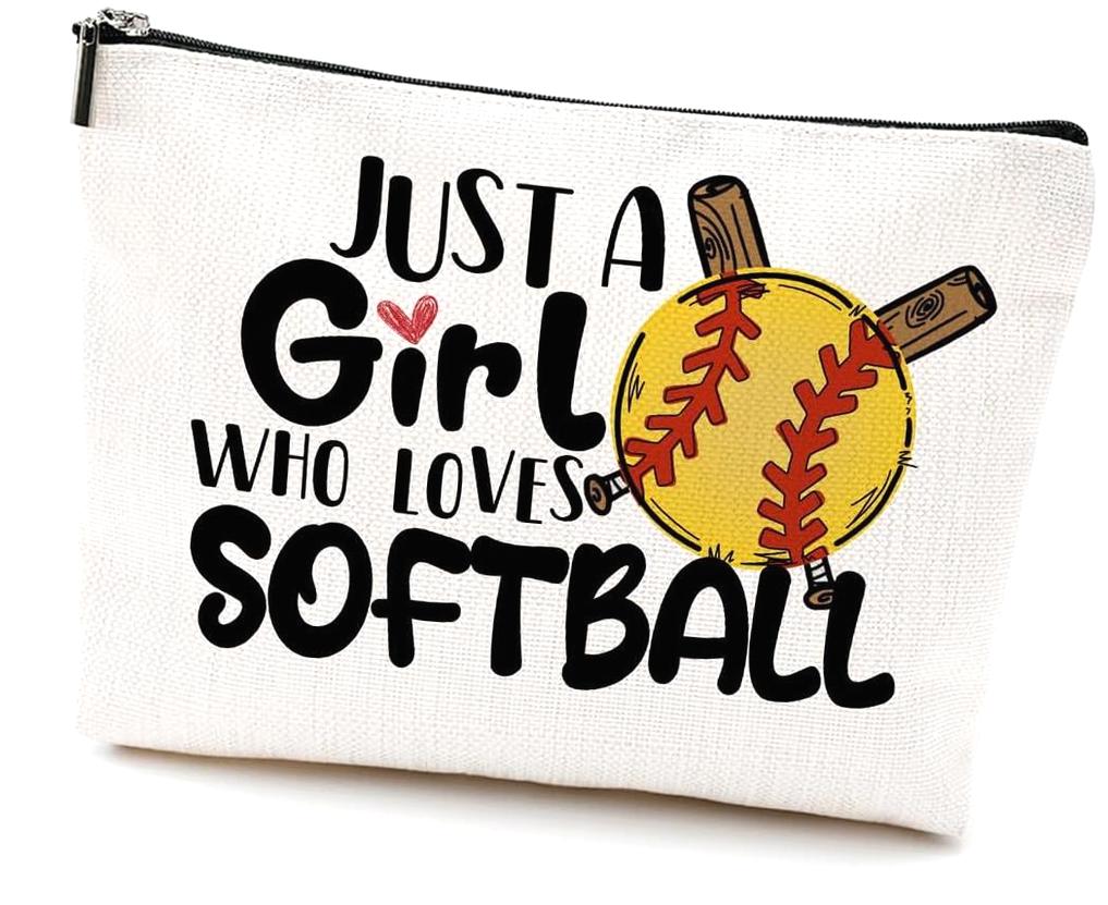 ANYWAY.GO Humorous Softball Makeup Bag for Girls, Sports Themed ...
