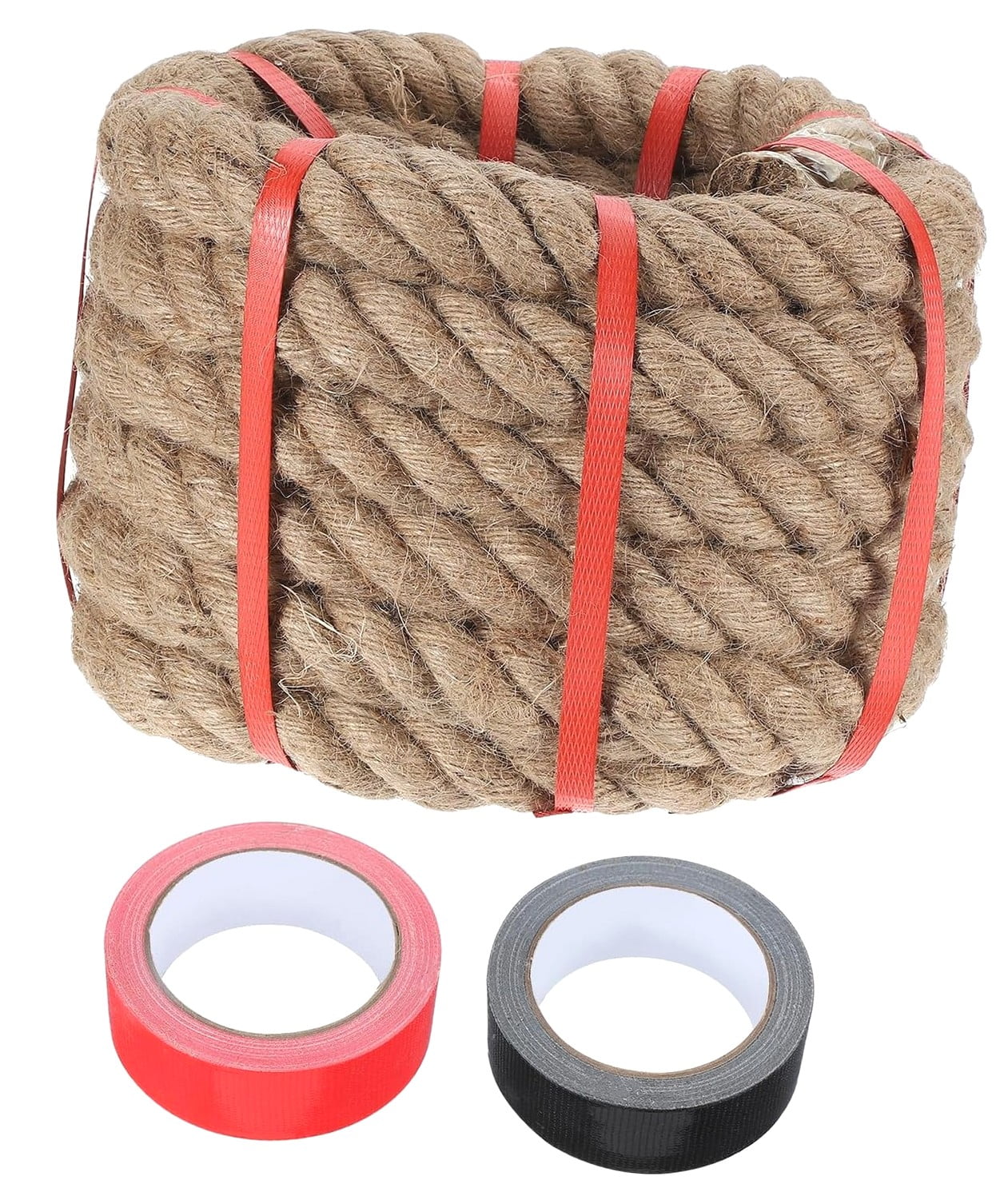 ANYWAY.GO Jute Rope 1.3 Inch 20ft, Thick Rope Ropes Braided Jute Brown ...