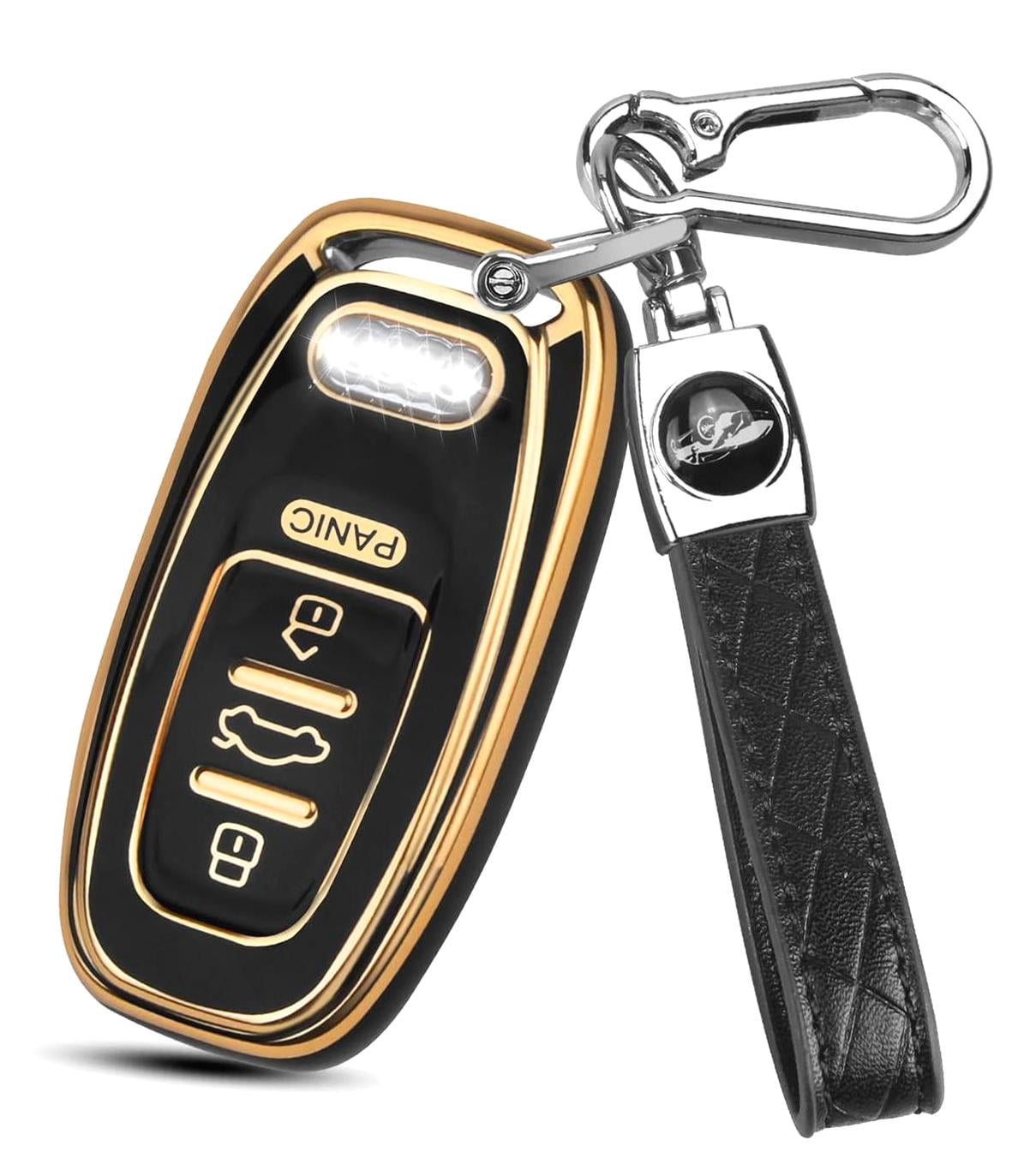ANYWAY.GO Key Cover, 3 Buttons TPU for A4 Key Fob with Golden Edge ...