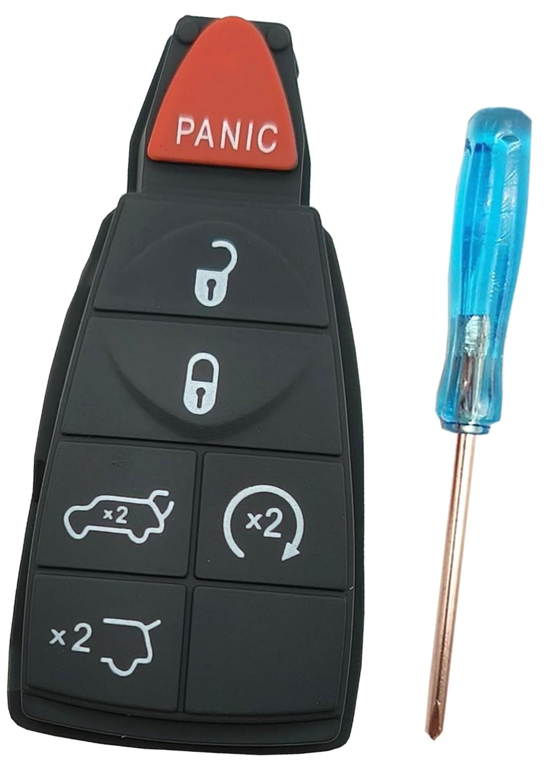 ANYWAY.GO Key Fob Button Pad Replacement with Grand Cherokee 2008-2013 ...