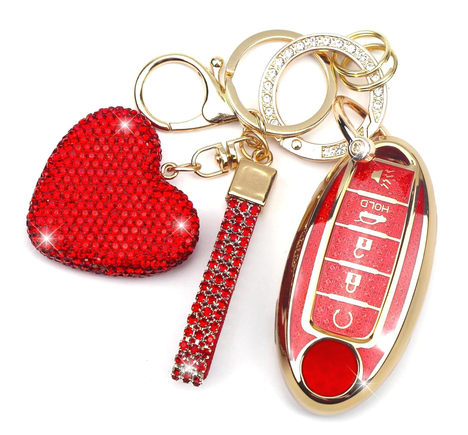 ANYWAY.GO Key Fob Cover with Diamond Keychain, with Altima, Rogue ...