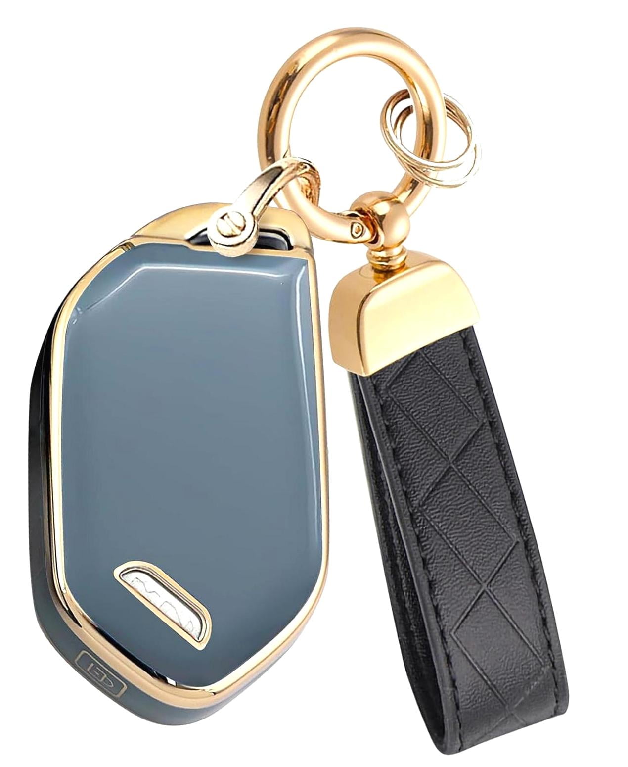 ANYWAY.GO Key Fob Cover for KIA with Leather Keychain, Premium TPU Key ...