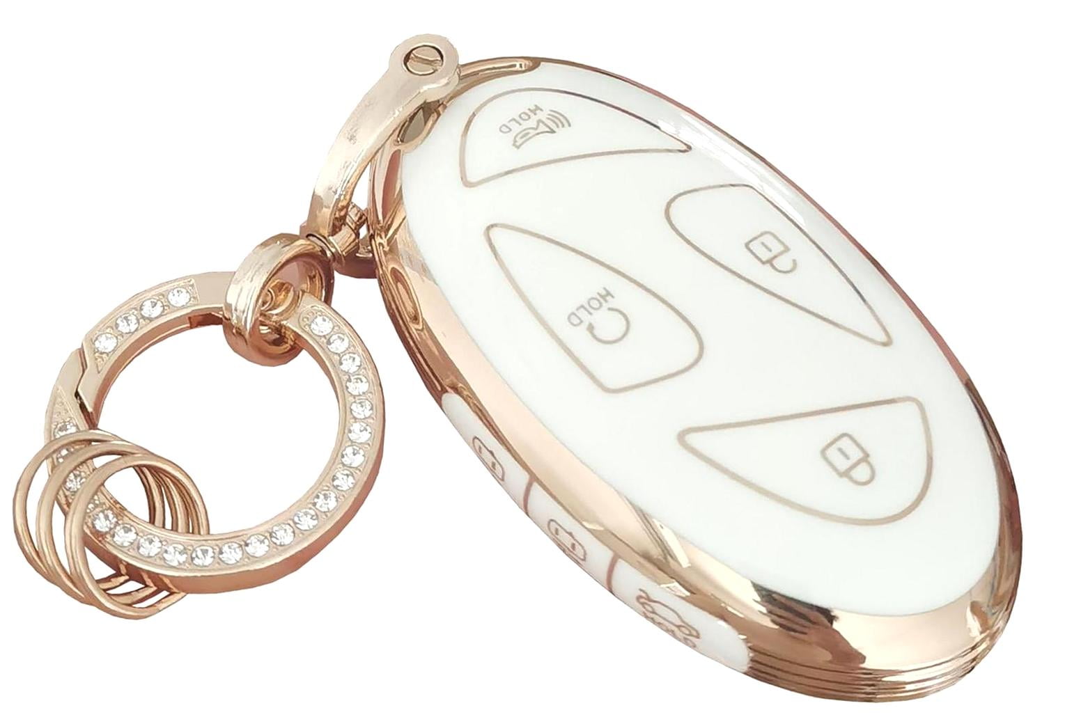 ANYWAY.GO Key Fob Cover Shell with Bling Keychain for Ioniq 6 Grandeur ...