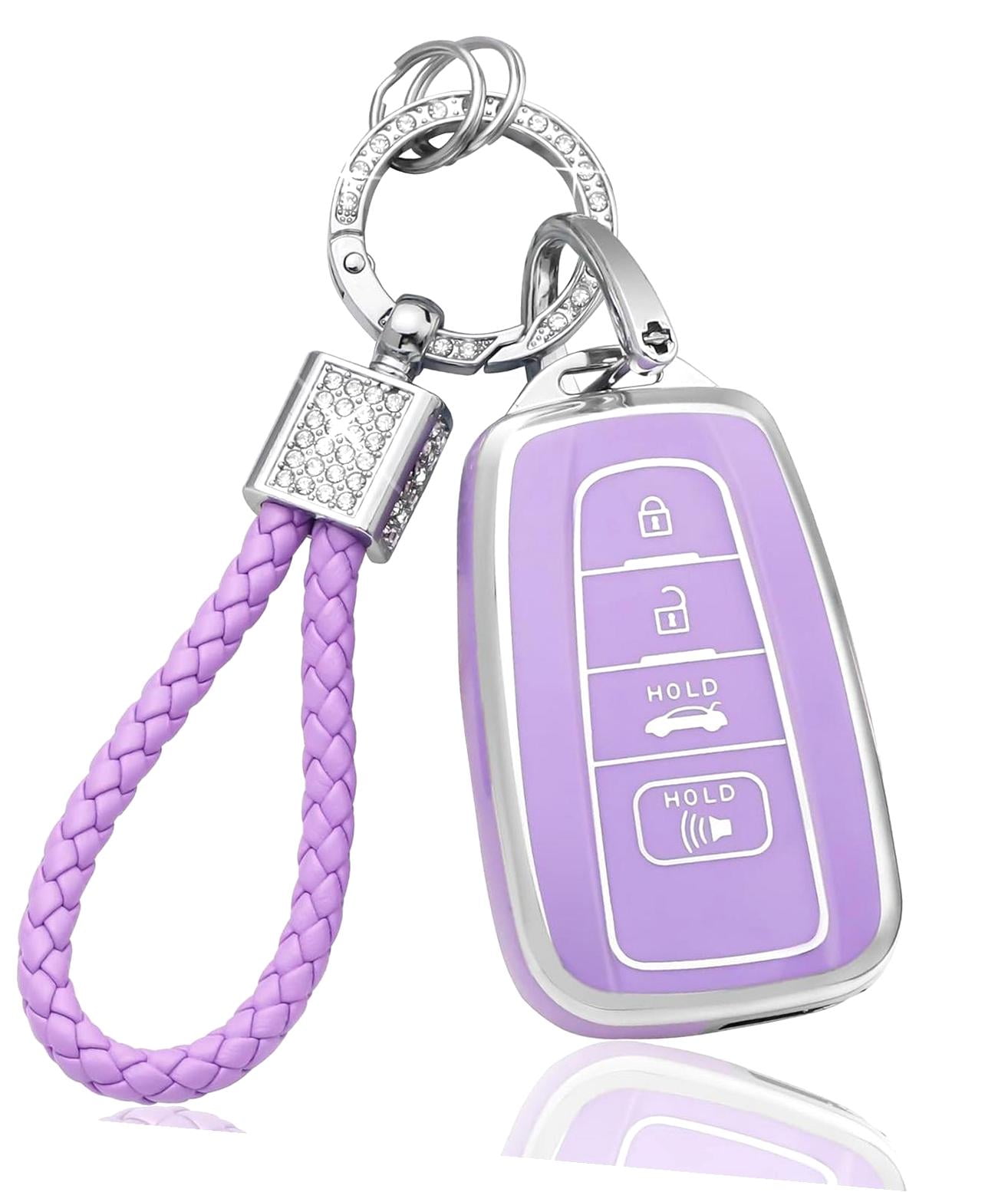 ANYWAY.GO Key Fob Cover with Bling Keychain, Car Key Case Shell ...