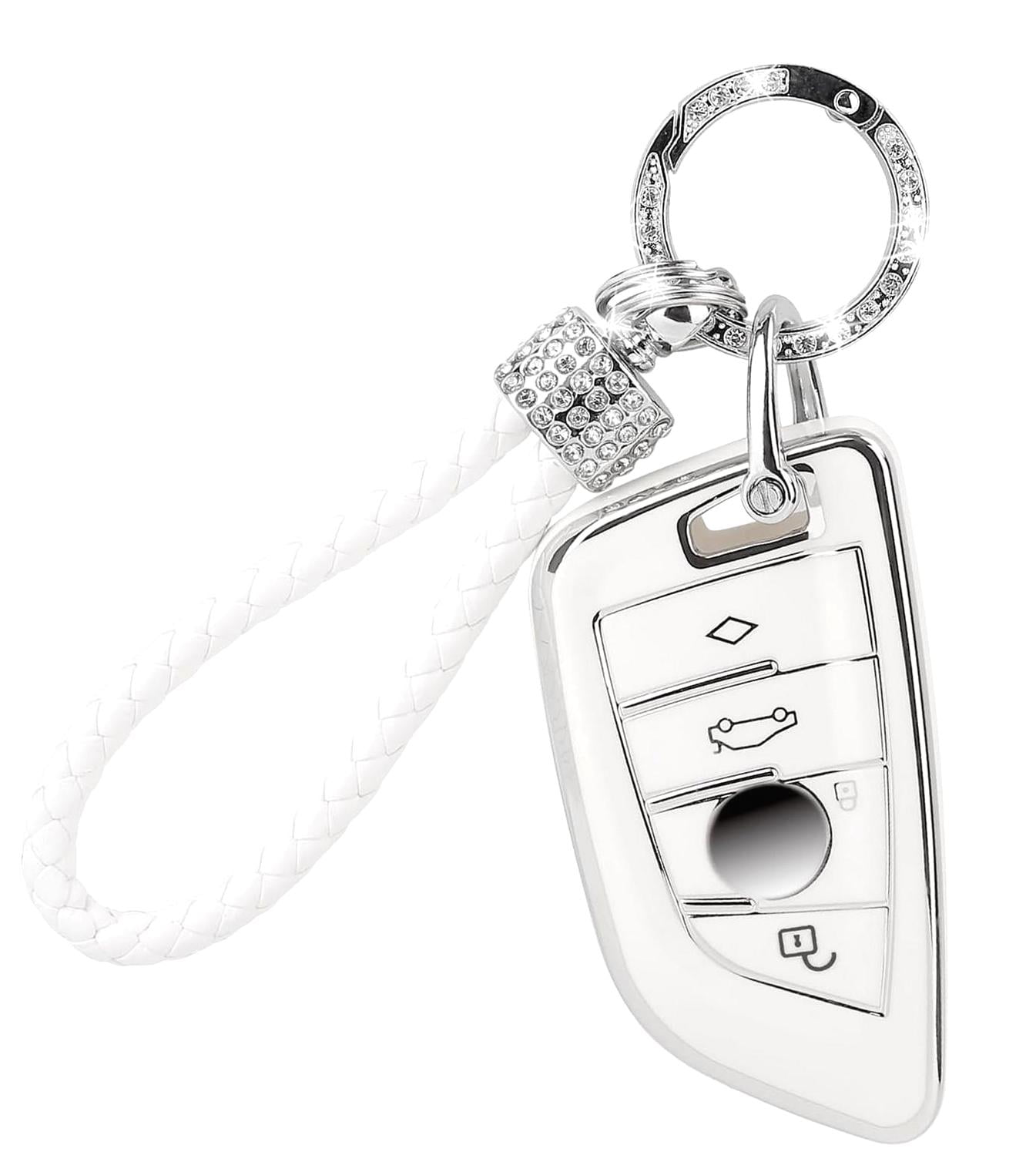 ANYWAY.GO Key Fob Cover with Bling Lanyard, Soft TPU Smart Key Holder ...