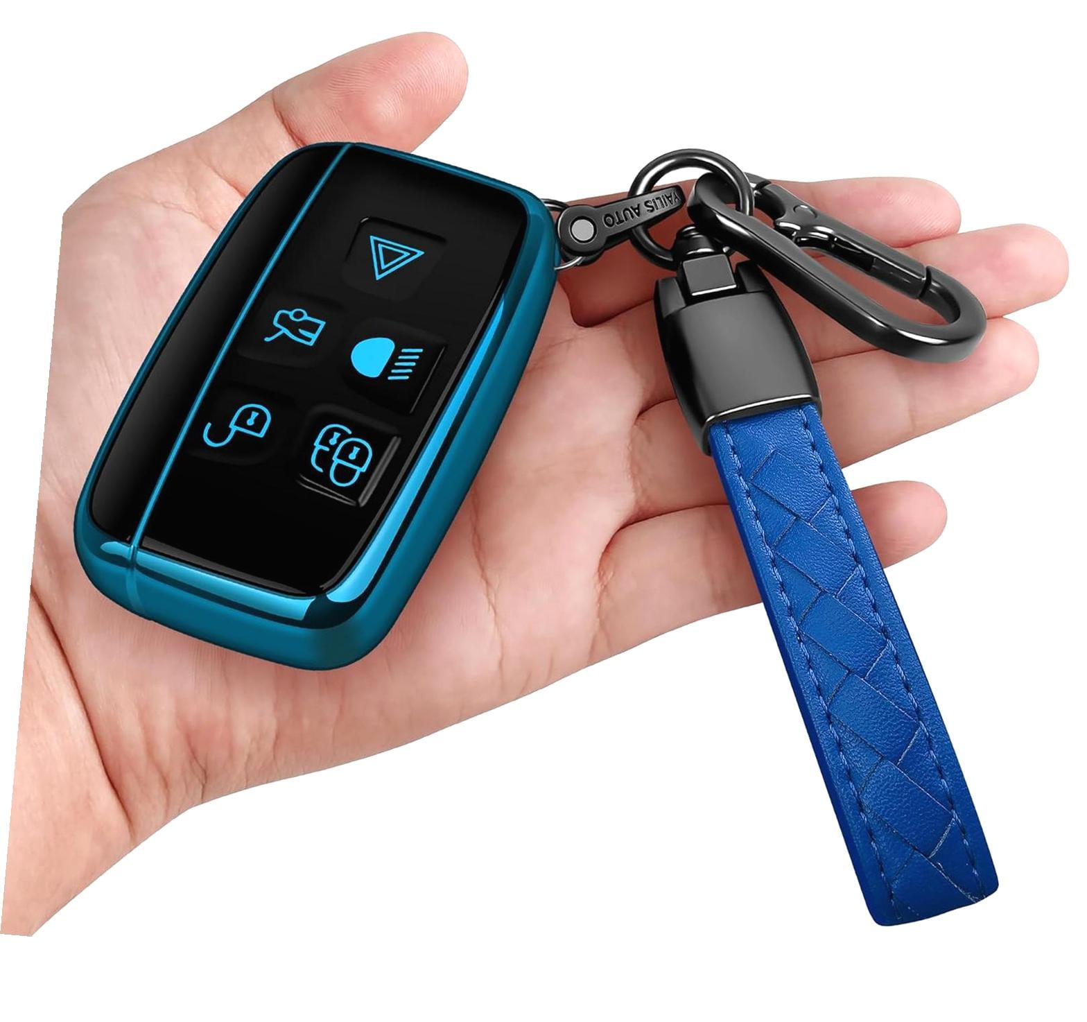 ANYWAY.GO Key Fob Cover with Keychain, Soft Full Protection Shell Case for LR4 Range Rover Sport ...