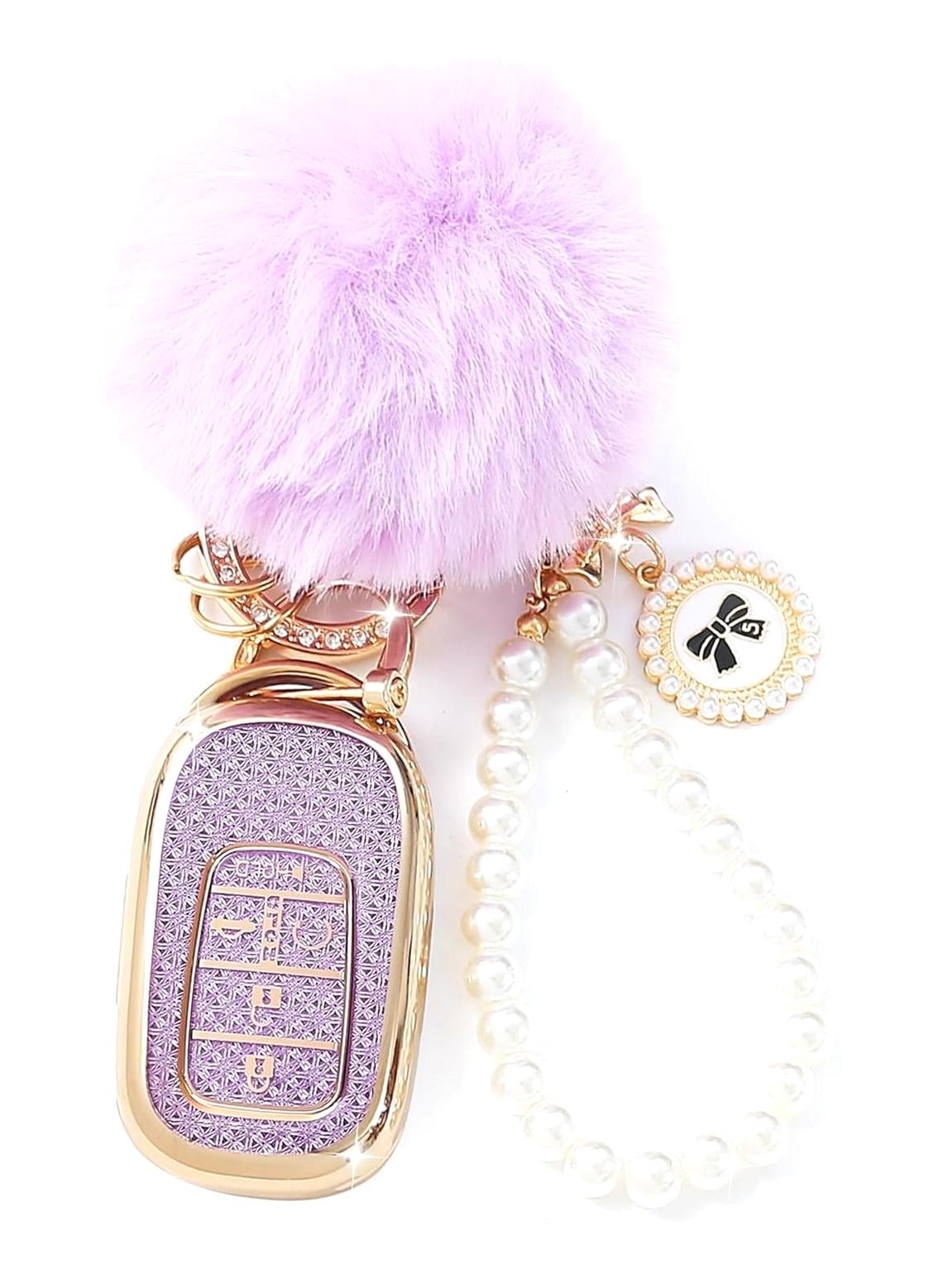 ANYWAY.GO Key Fob Cover with Pom Pom Keychain, Car Key Shell for 2023 ...
