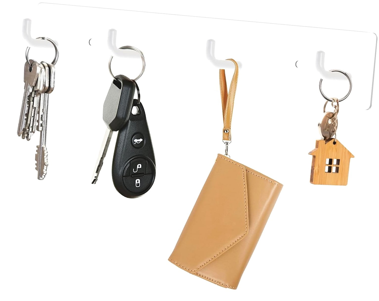 ANYWAY.GO Key Holder Wall Mount, Large Metal Key Rack with 4 , 2 ...
