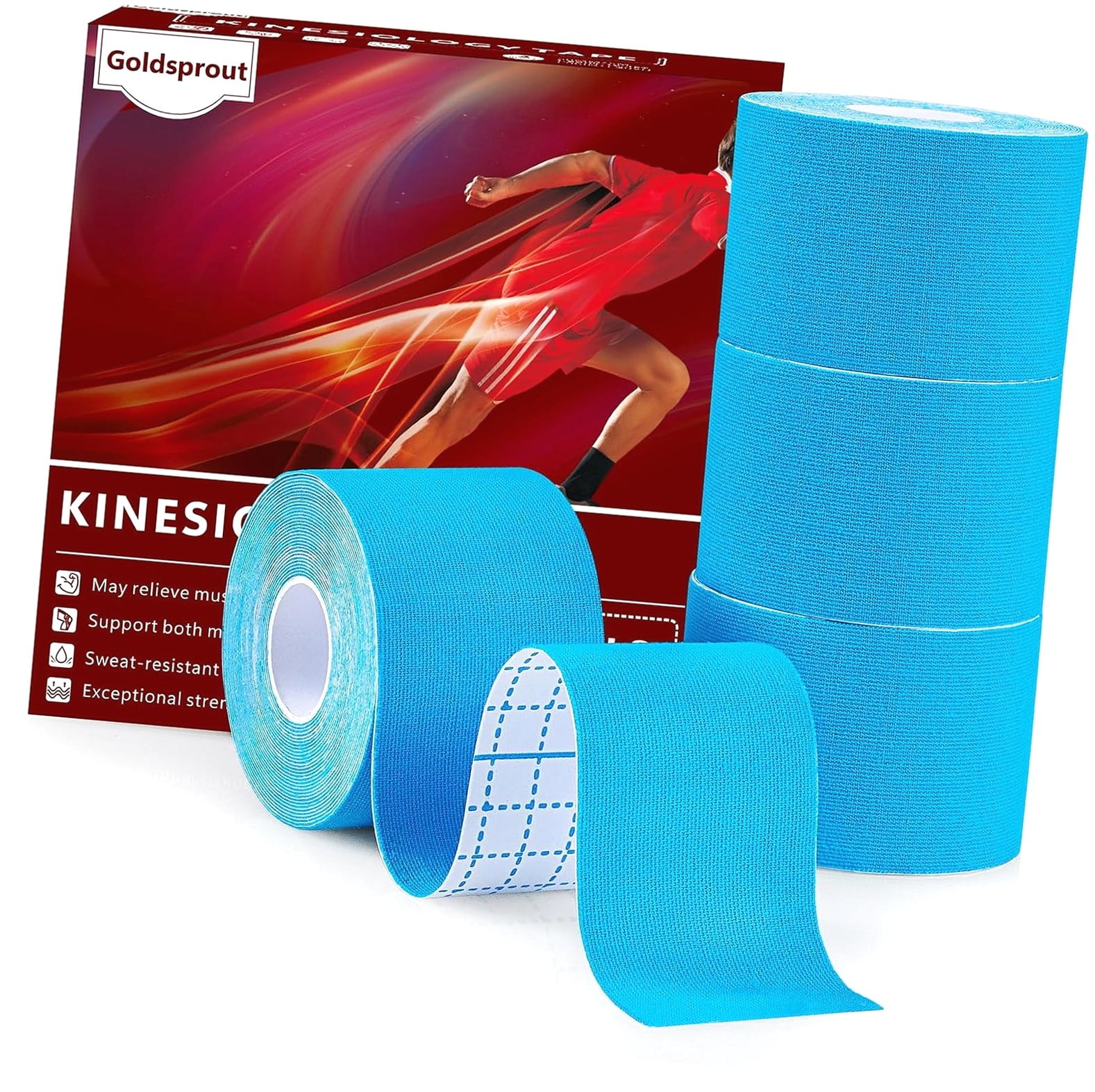 ANYWAY.GO Kinesiology Tape (4 Rolls Pack), Tape for Ankle Wrists Knees Joints, 2 Inches 16.4 ...