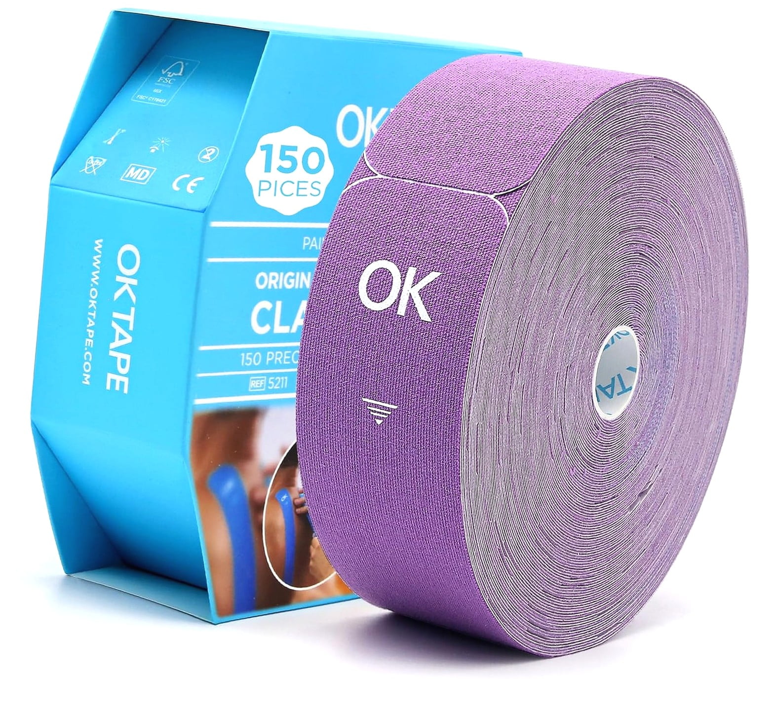 ANYWAY.GO Kinesiology Tape Pre Cut Strips Bulk (100 PCS), Tape Roll for ...
