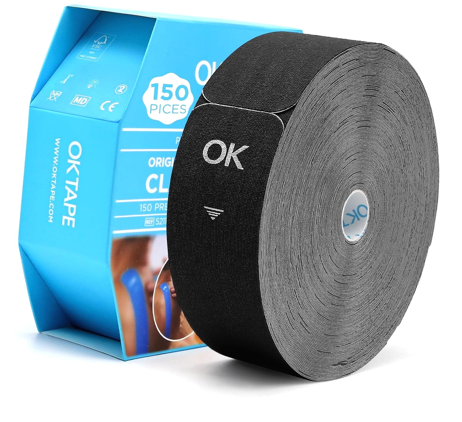 ANYWAY.GO Kinesiology Tape Pre Cut Strips Bulk (100 PCS), Tape Roll for ...