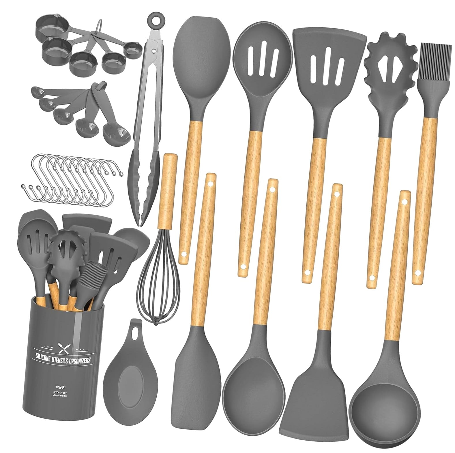 ANYWAY.GO Kitchen Cooking Utensils , 33 Pieces Non-Stick Utensils Set ...