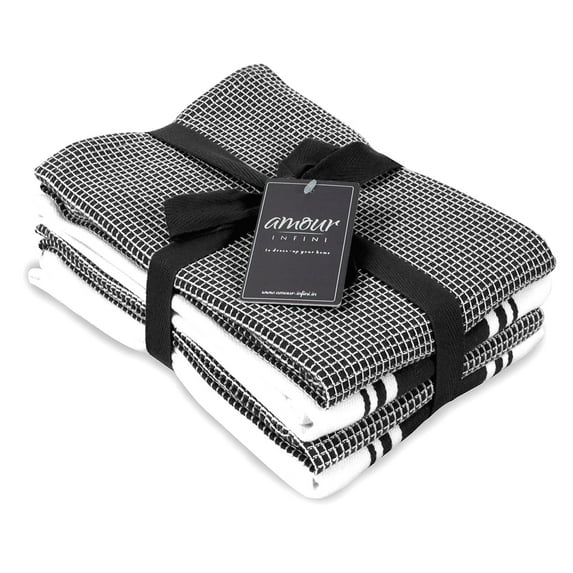 ANYWAY.GO Kitchen Towels Set of 4, Soft Waffle Weave Tea Towels with ...