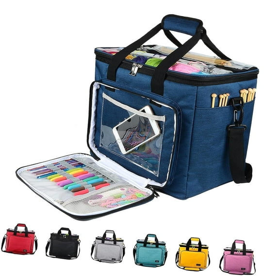 ANYWAY.GO Knitting Bag for Yarn Storage, Yarn Organizer with Inner ...