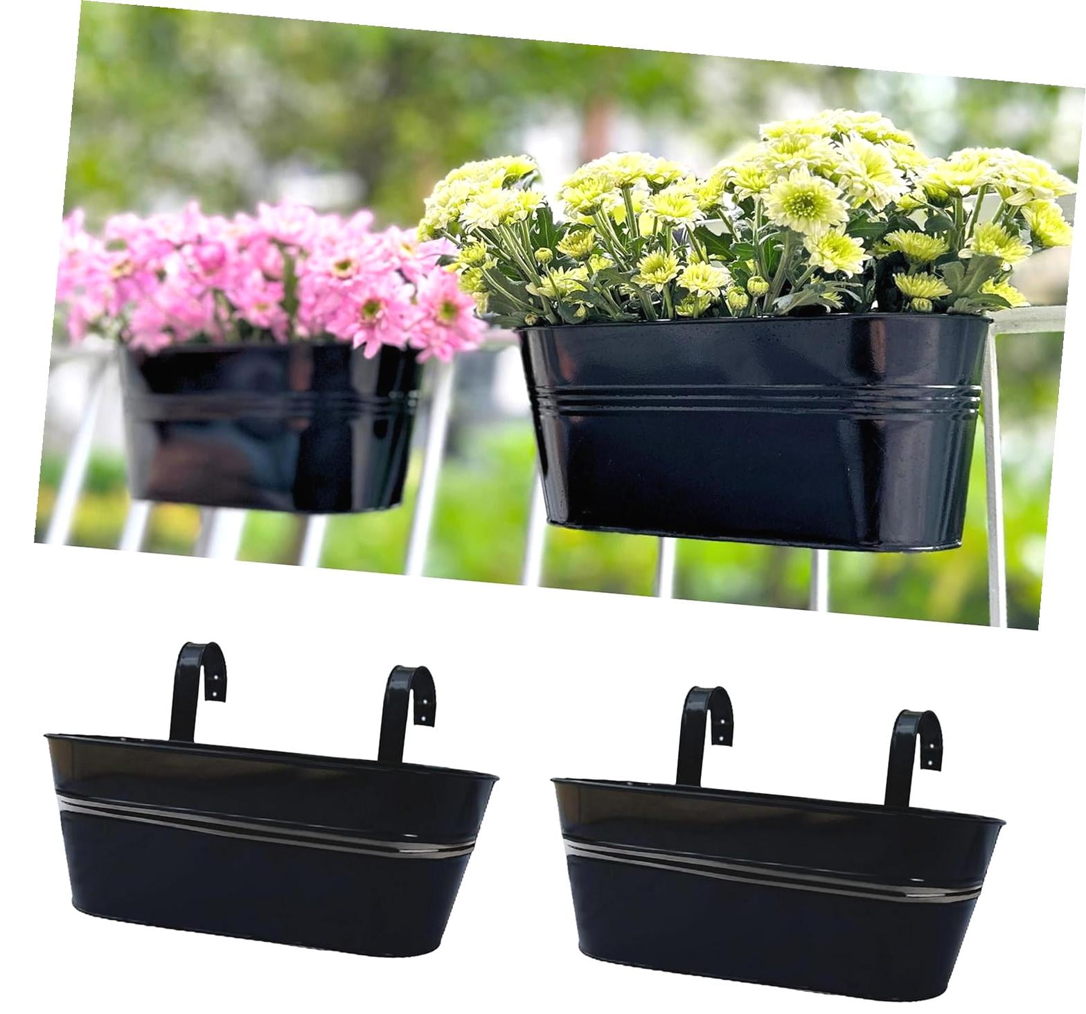 ANYWAY.GO LaLaGreen Deck Railing Planter Box (17 Inch, 2 Pack) Large ...