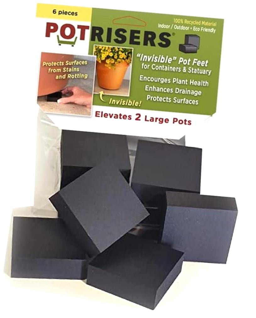 ANYWAY.GO (Large 2" x 2" x 3/4" - 6 Pack Plant Risers & Drainage Pot ...