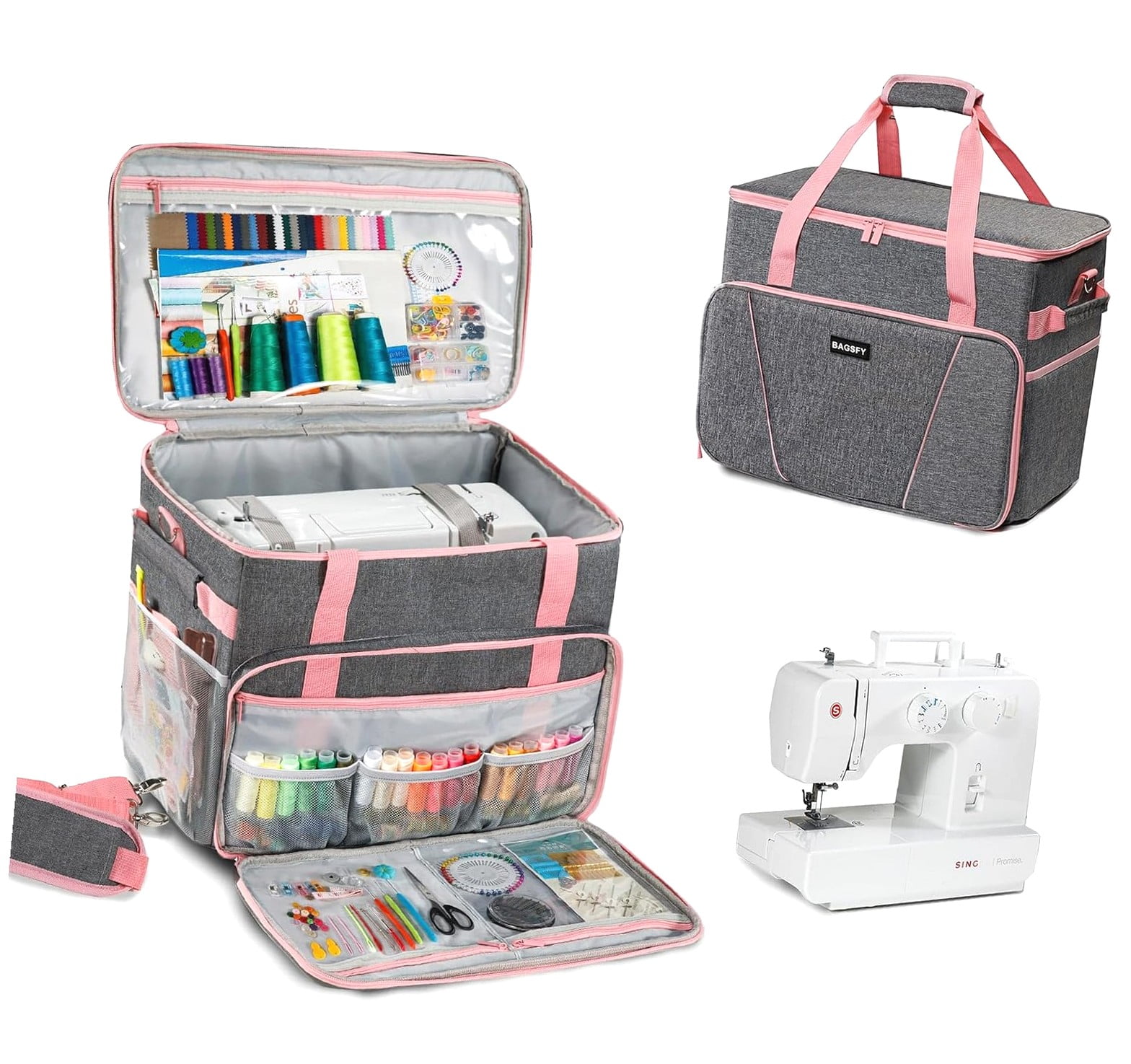 ANYWAY.GO Large Sewing Machine Case, Sewing Machine Bag, Travel Tote ...