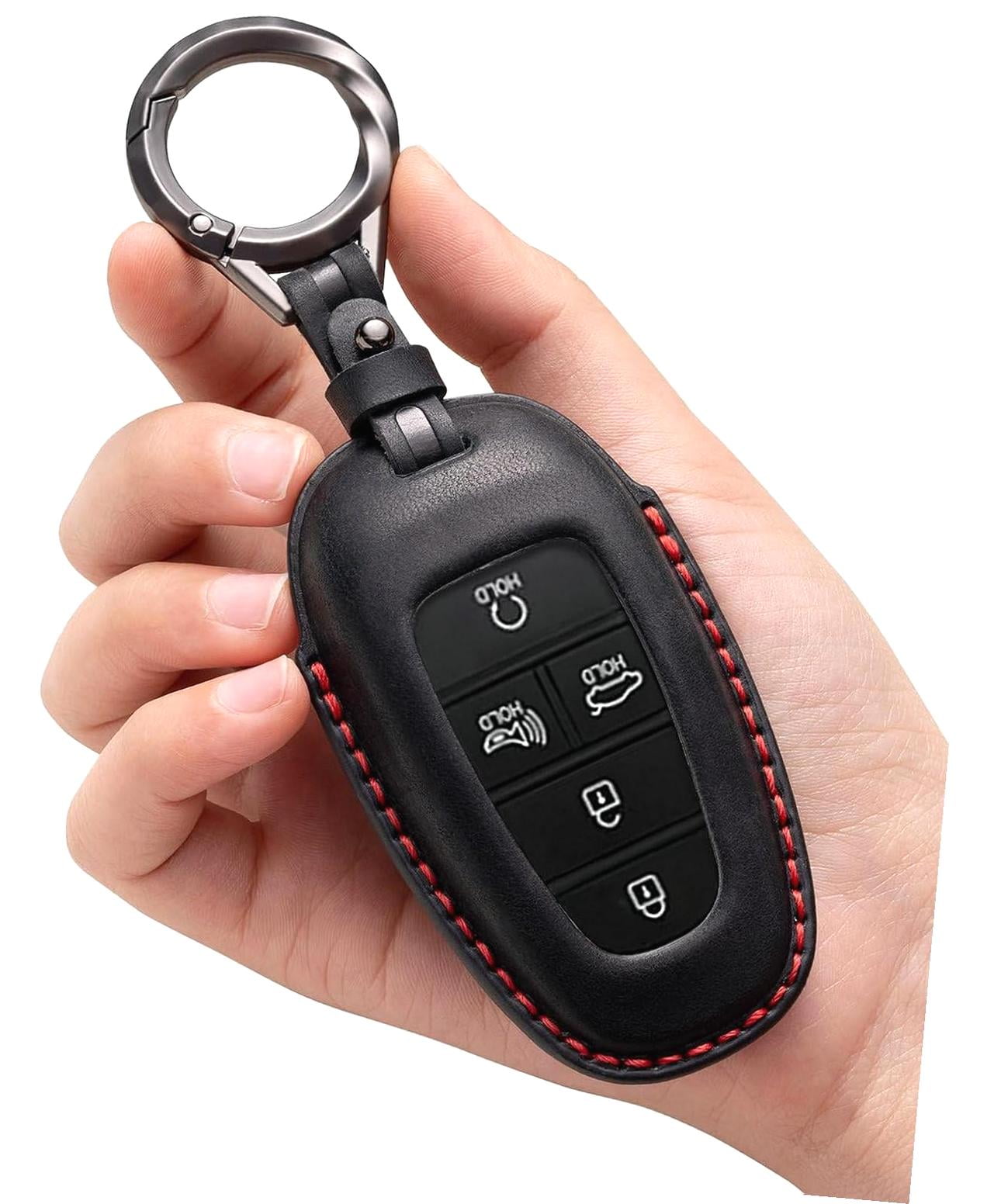 ANYWAY.GO Leather Key Fob Cover Keychain Car Key Fob Case Holder with ...