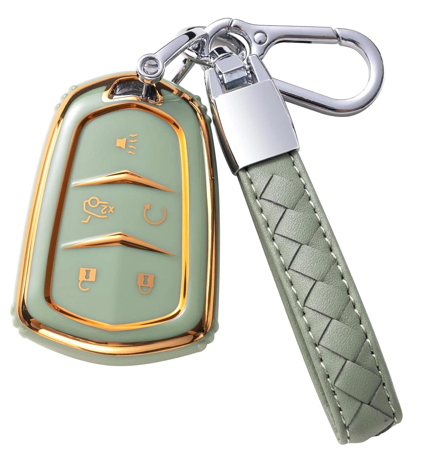 ANYWAY.GO Leather Lanyard Key Fob Cover, Protective Shell for Escalade ...