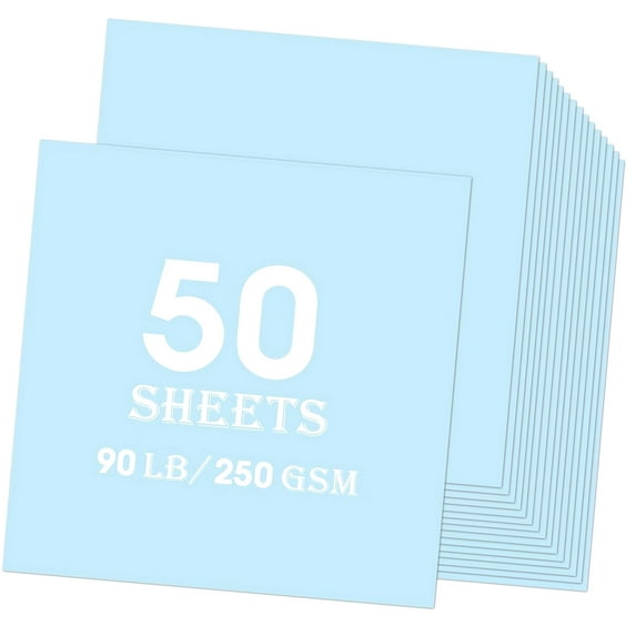 ANYWAY.GO Light Blue Cardstock 50 , 12\u201d 12\u201d Cardstock Paper ...