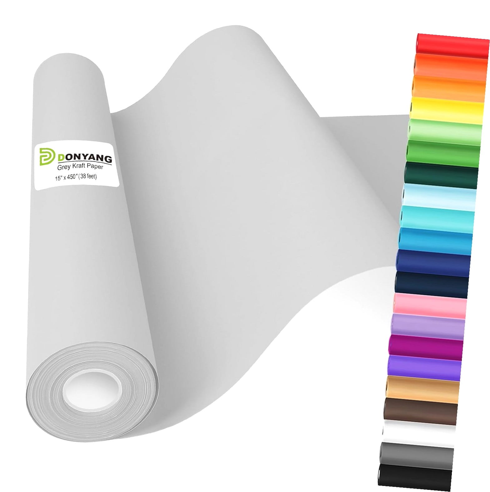 ANYWAY.GO Light Grey Paper, 15"x450" Color Craft Paper for Eid Father ...