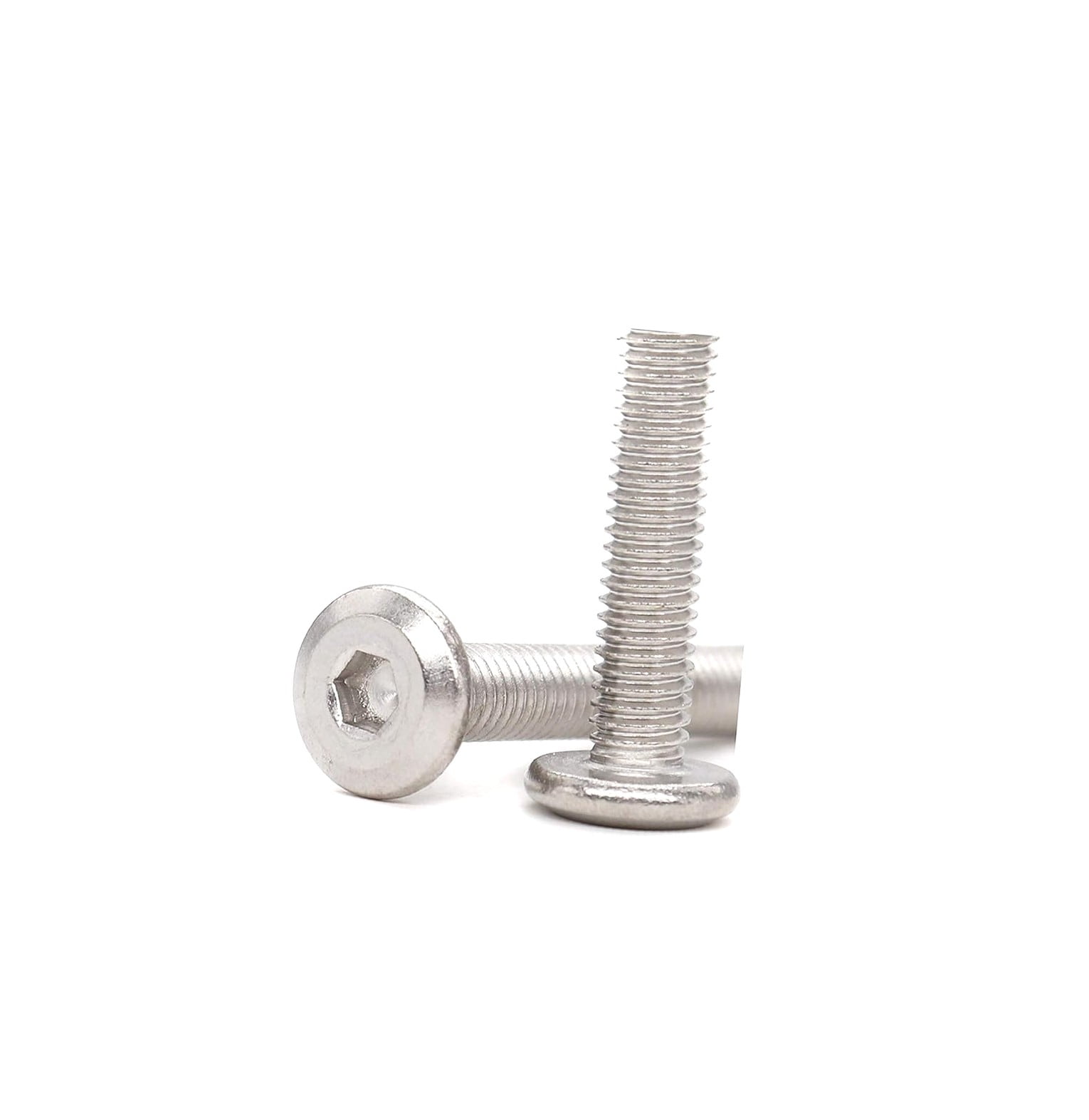 ANYWAY.GO M6 15mm Flat Cap Bolts Screws for Furniture 304 Steel, 20 ...