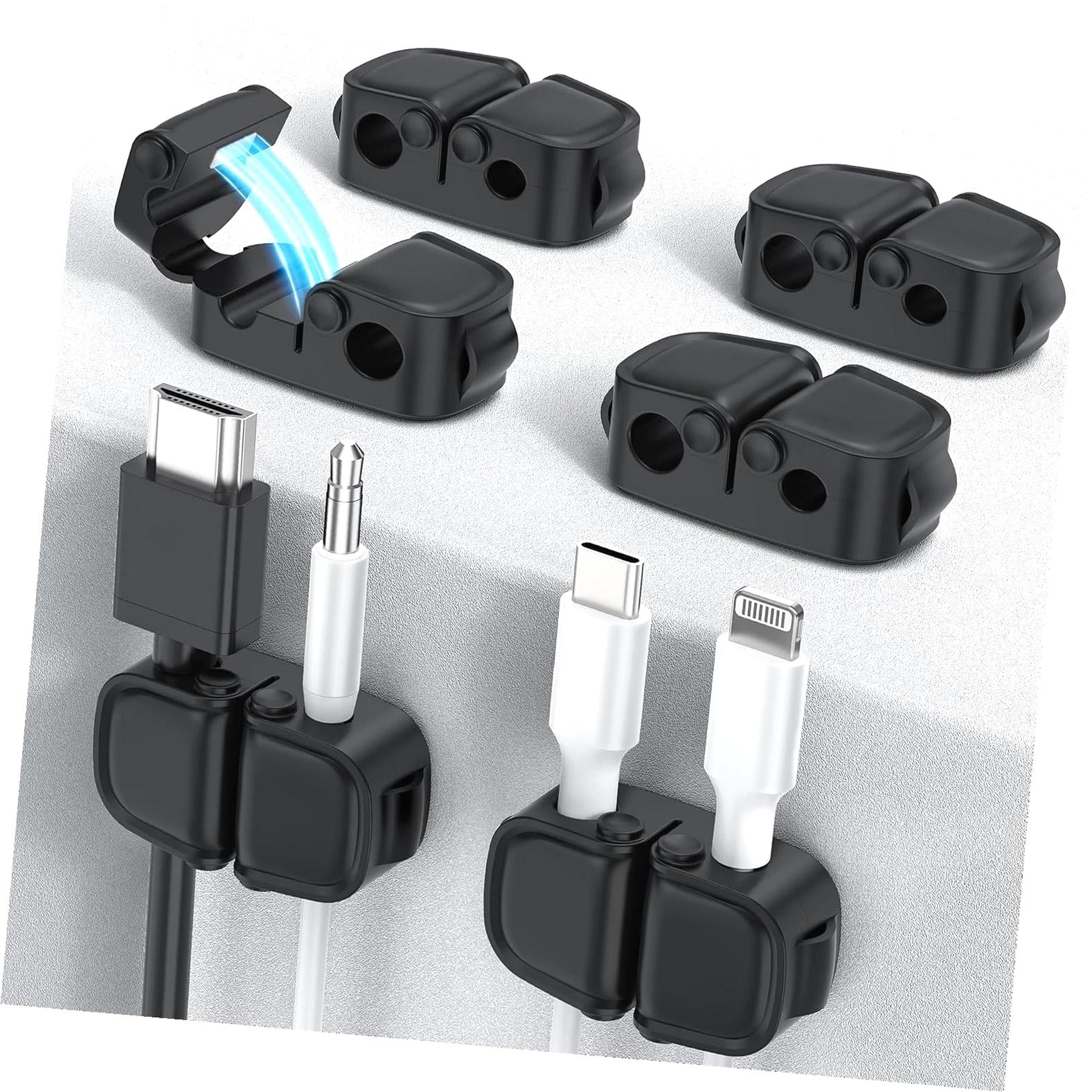 ANYWAY.GO Magnetic Cable Management Clips - Self-Adhesive Cord Organizers for Desk, , and Office ...