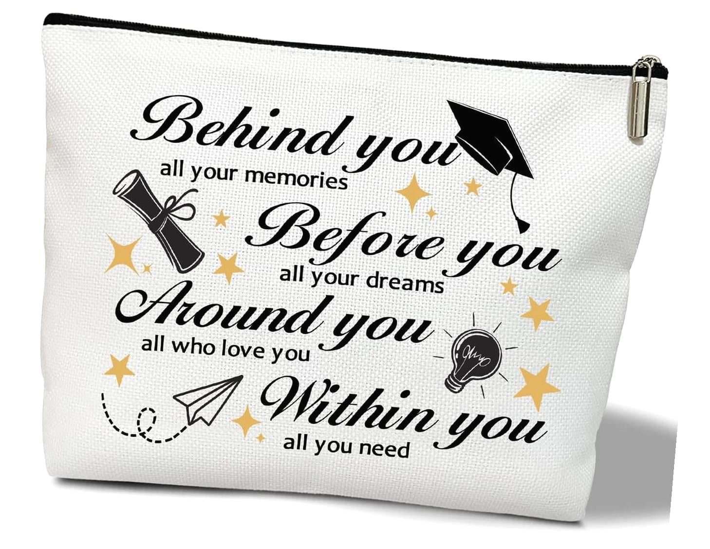 ANYWAY.GO Makeup Bag - Behind You All Your Memories, Graduation for Her ...