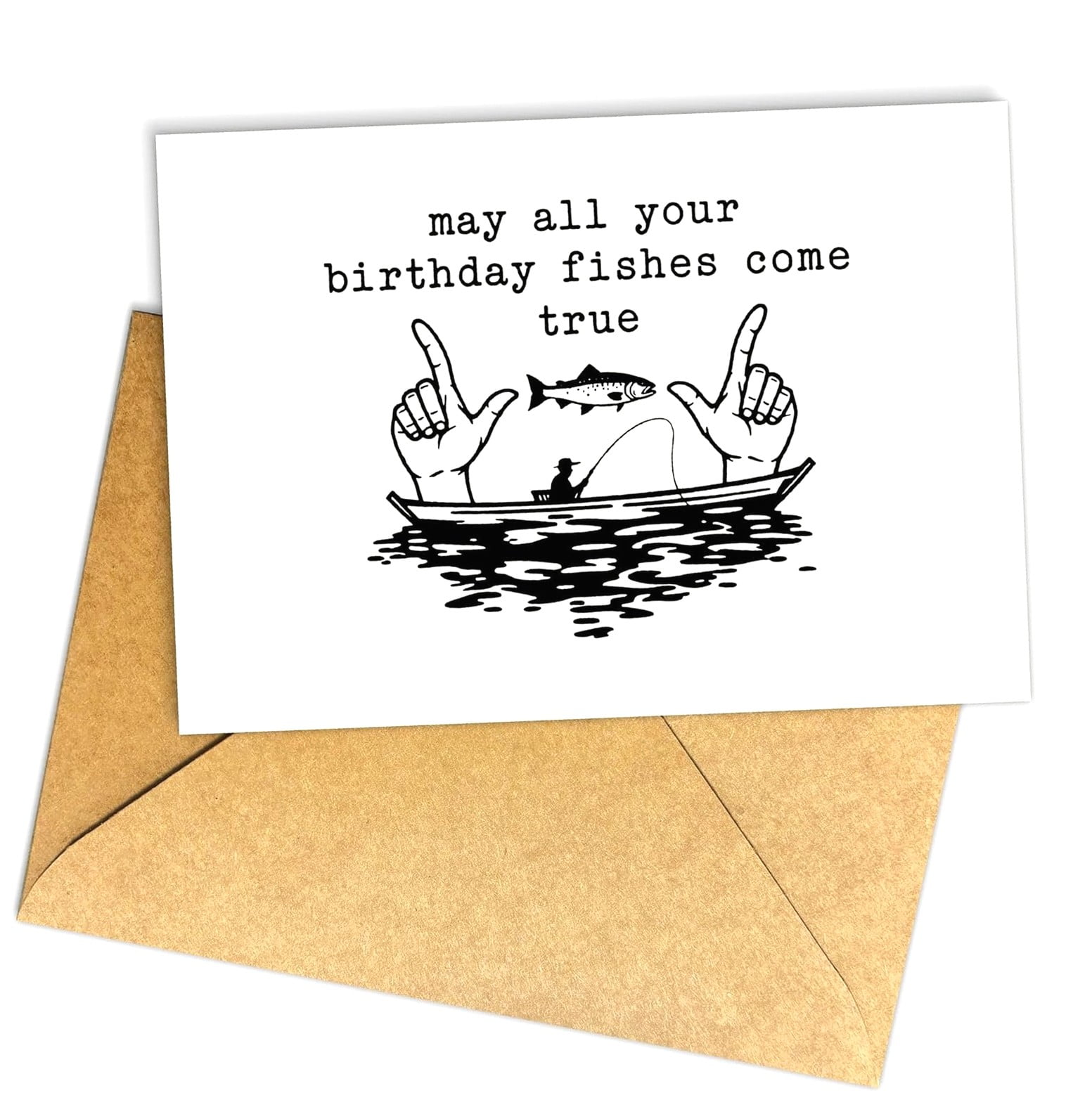 ANYWAY.GO May All Your Birthday Fishes Come Greeting Card – Funny Theme ...