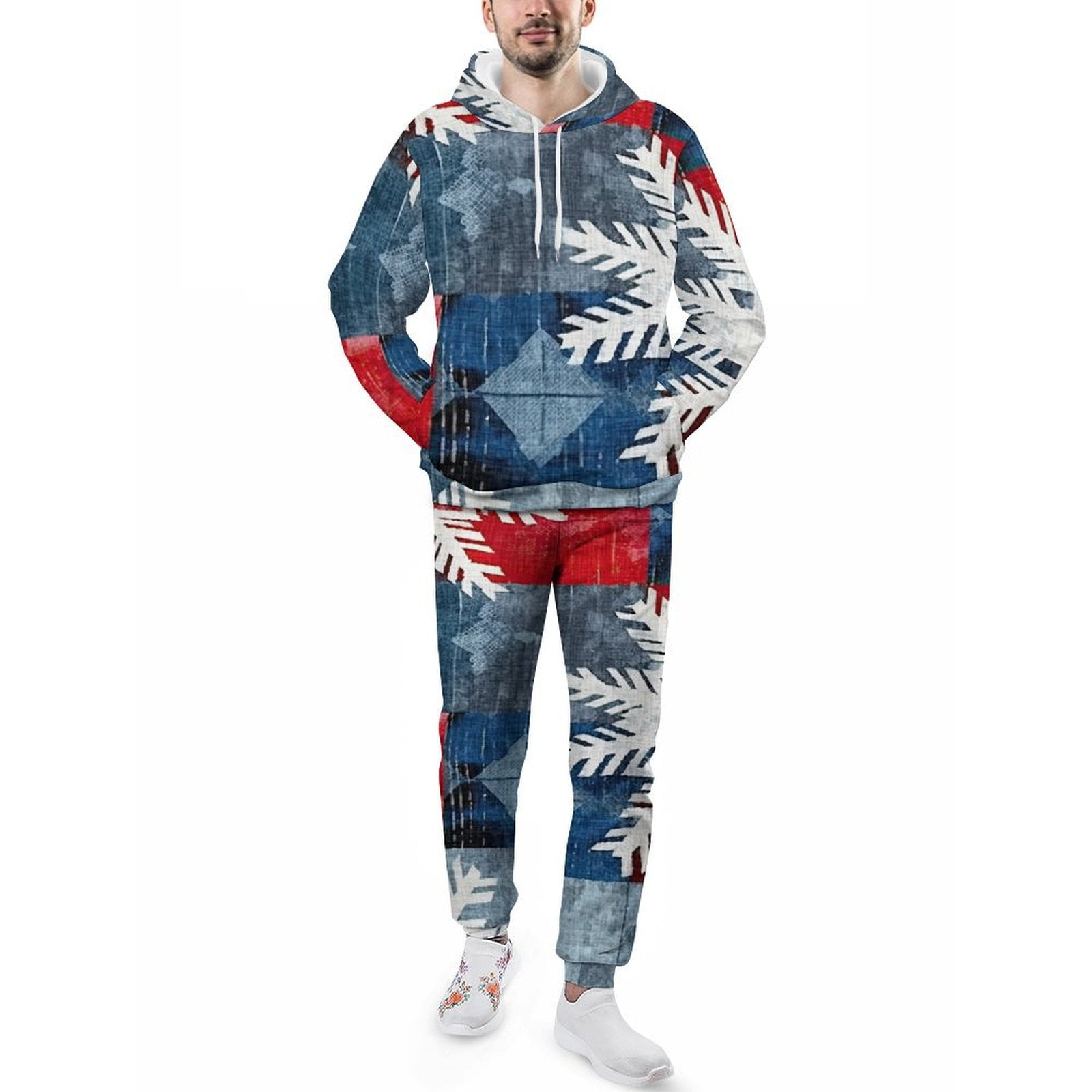 ANYWAY.GO Men's 2 Piece Outfits Hoodie Sweatshirt Grunge Americana ...
