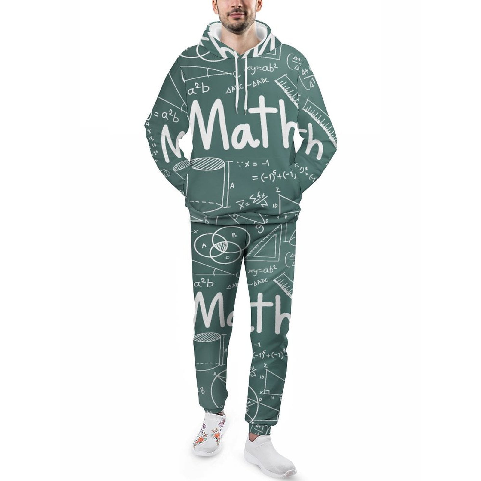 ANYWAY.GO Men's 2 Piece Outfits Hoodie Sweatshirt Math Theory ...