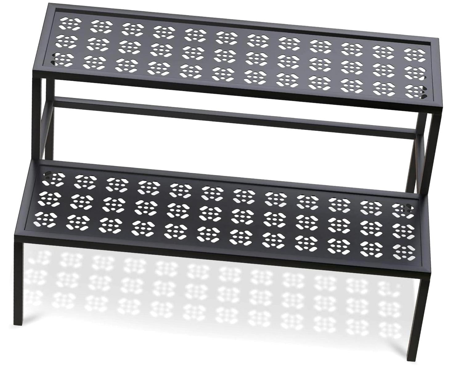 ANYWAY.GO Metal 2 Tier Plant Stand, Multiple Pot Holder Shelf for ...