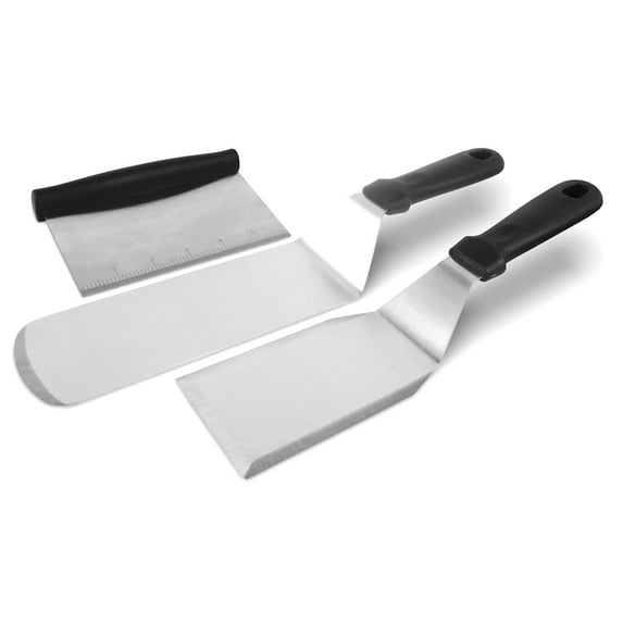 ANYWAY.GO Metal Set of 3, Steel Griddle Grill Burger Turner, Teppanyaki ...