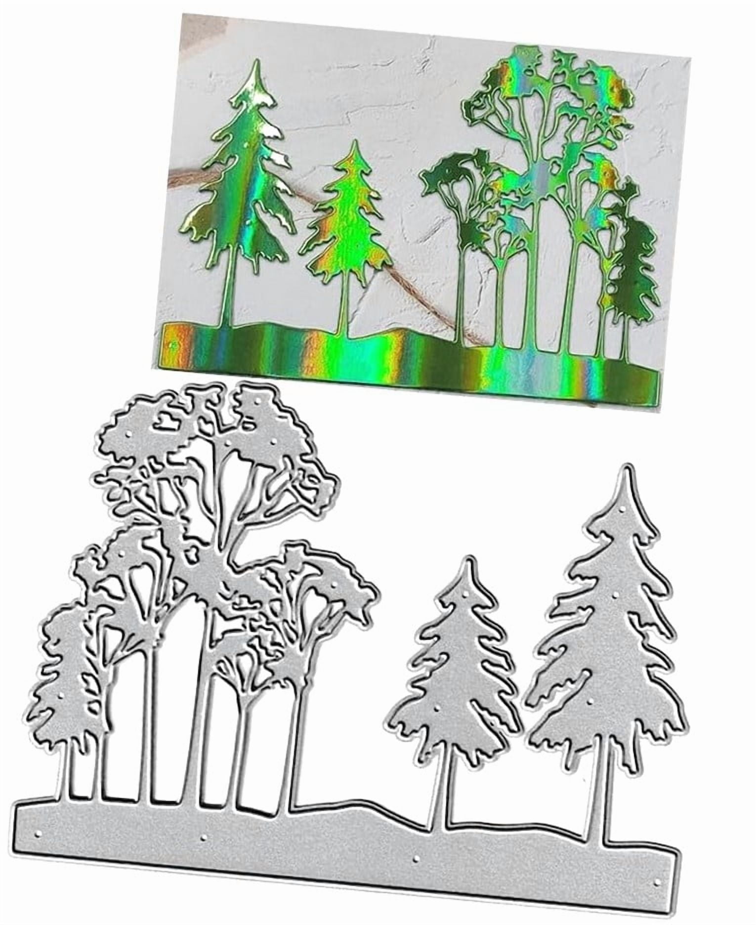 ANYWAY.GO Metal Tree Die Cuts, Christmas Die Crafts Template Mould ...