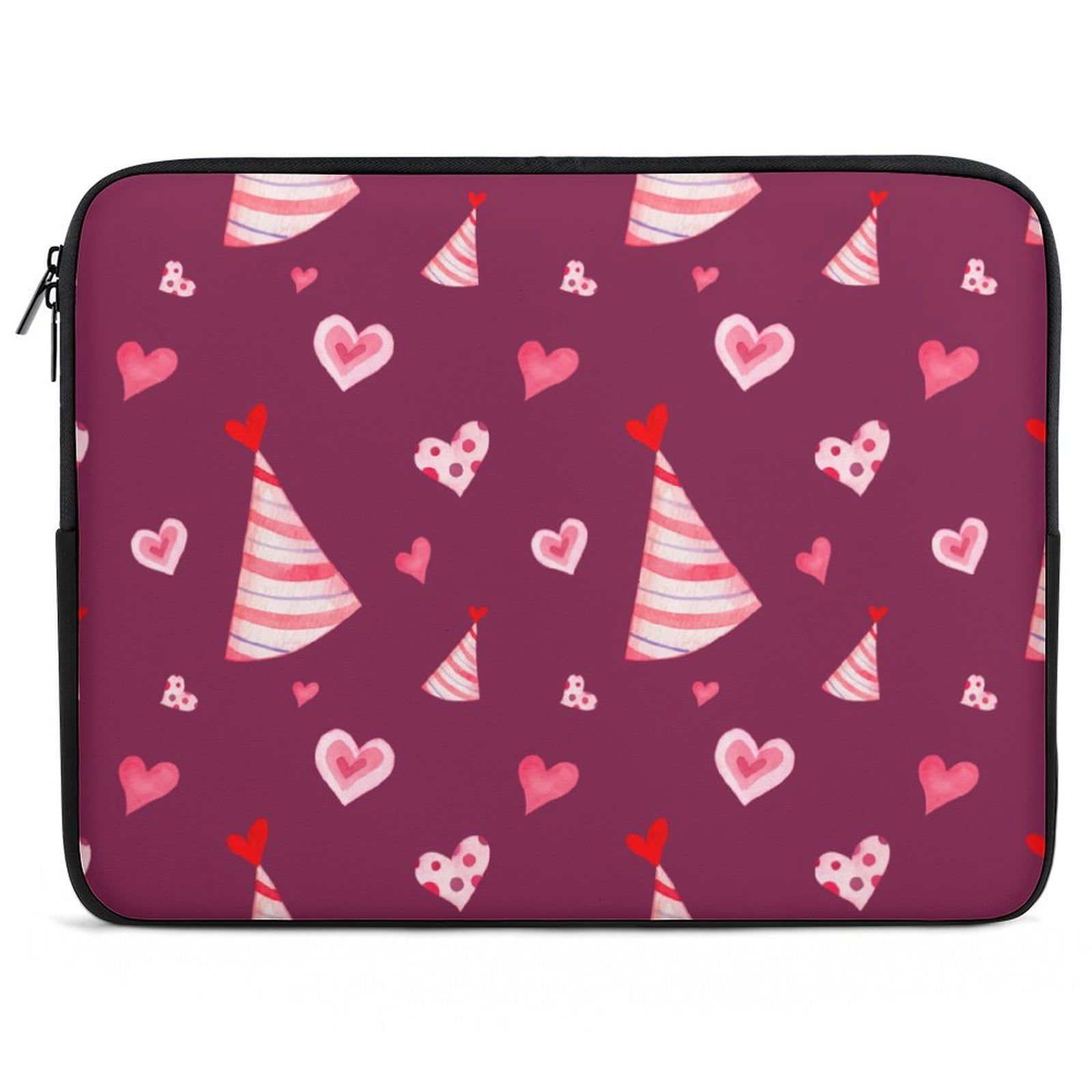 ANYWAY.GO Neoprene Notebook Computer Pocket CaseBirthday Hats Hearts ...