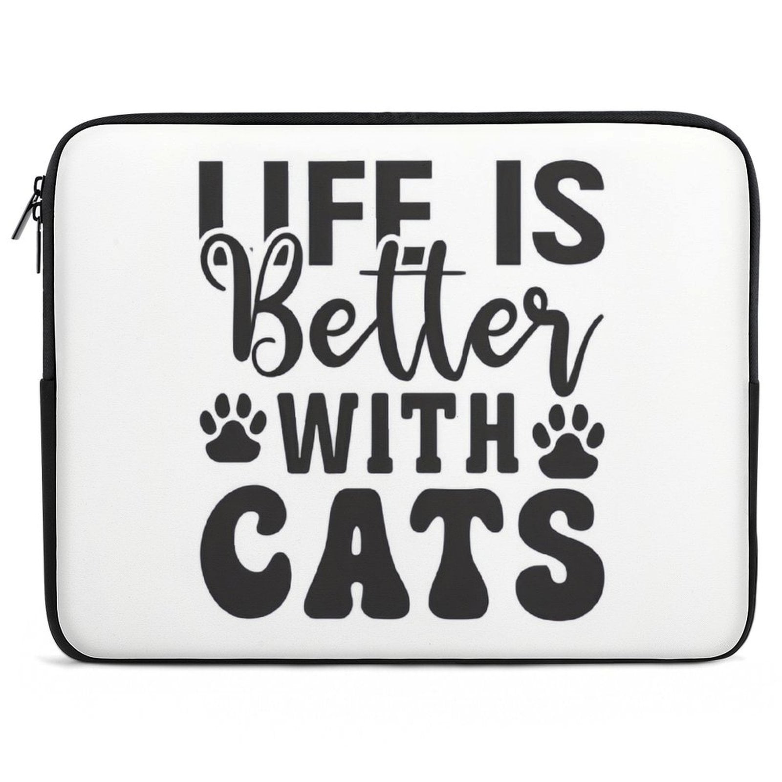ANYWAY.GO Neoprene Notebook Computer Pocket CaseCat Svg Modern Brush Lettering Tablet Briefcase ...