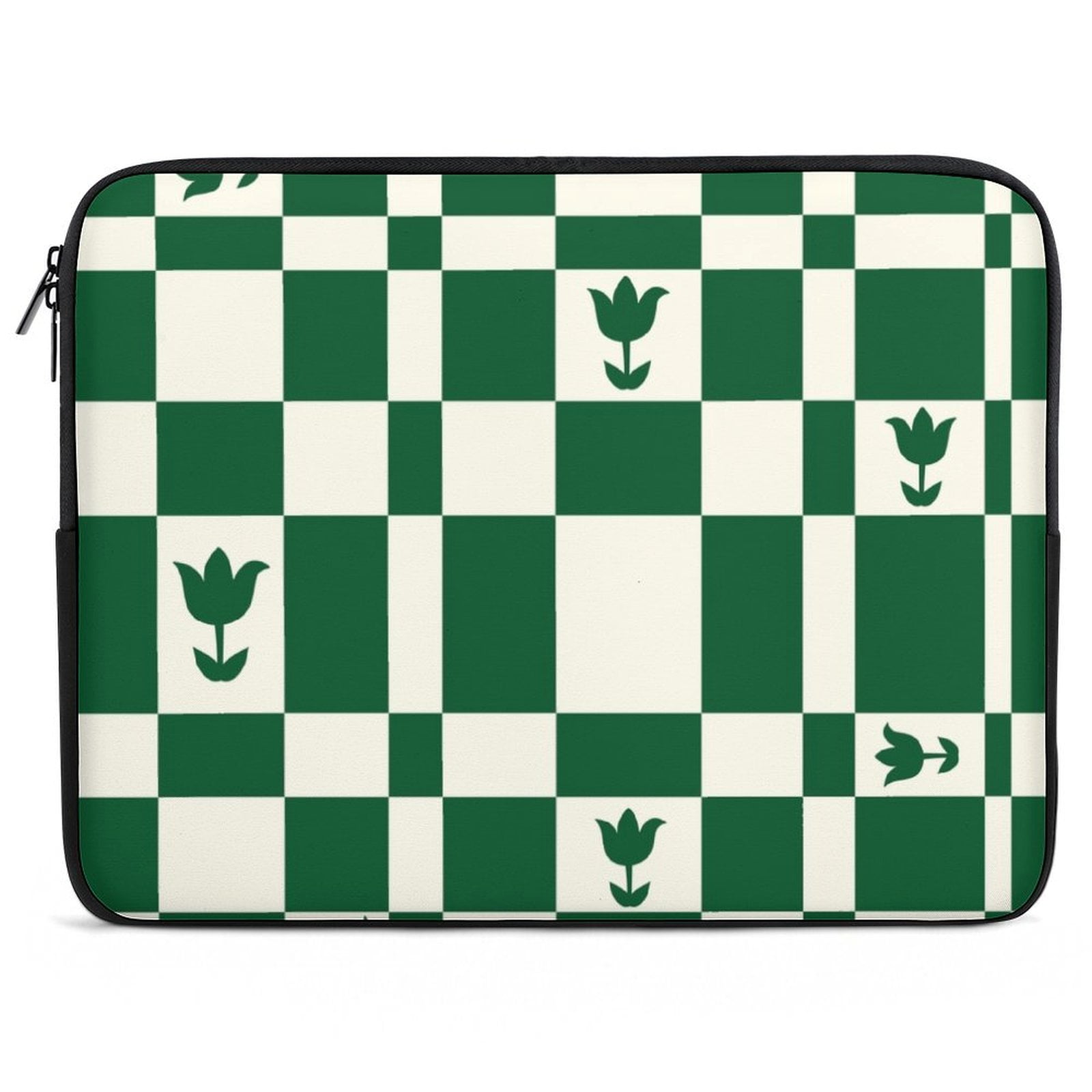 ANYWAY.GO Neoprene Notebook Computer Pocket CaseCheckerboard Flower ...