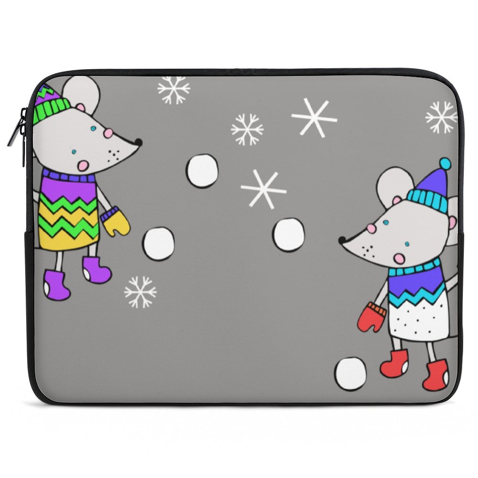 ANYWAY.GO Neoprene Notebook Computer Pocket CaseChristmas Card Woodland ...