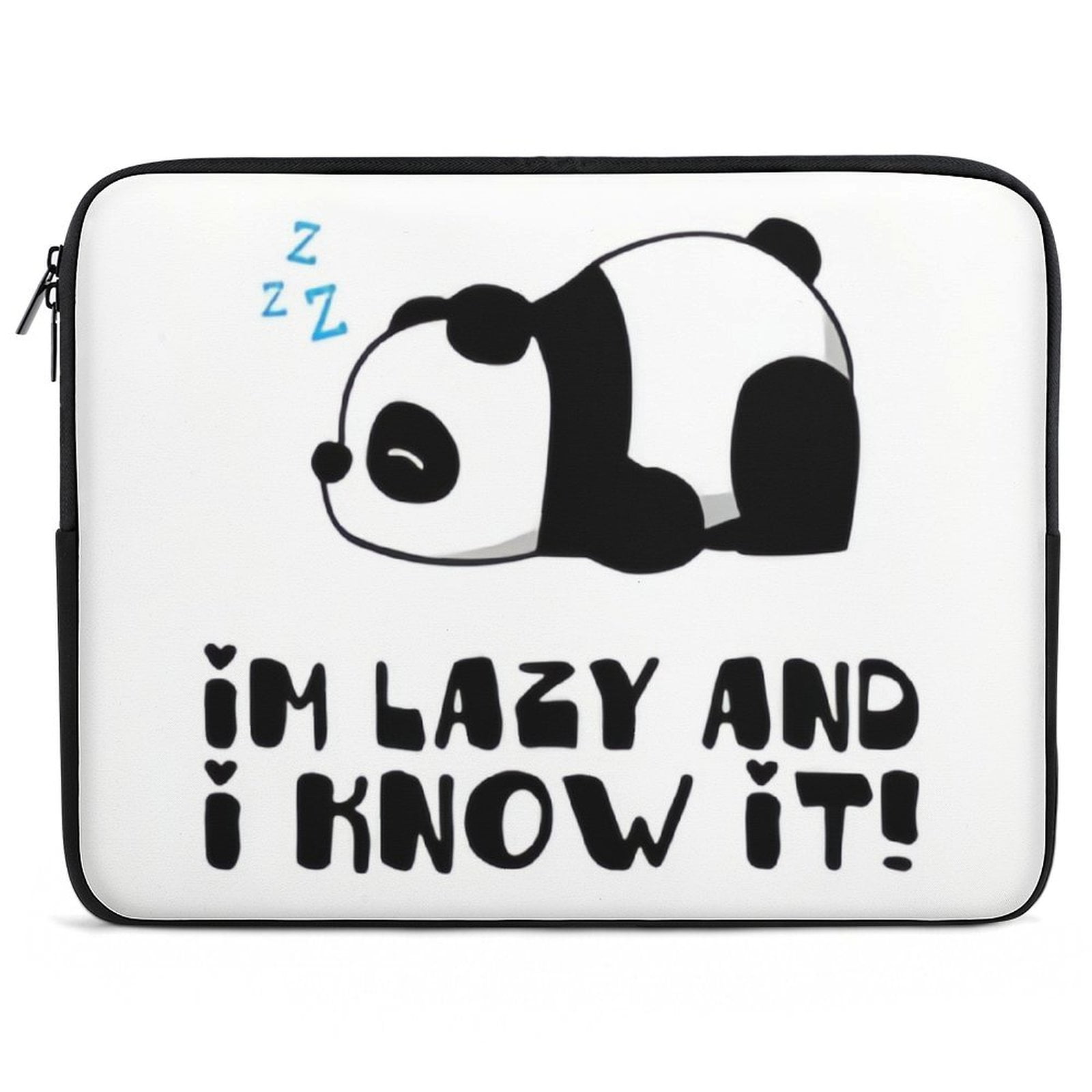 ANYWAY.GO Neoprene Notebook Computer Pocket CaseFunny Panda Im Lazy ...