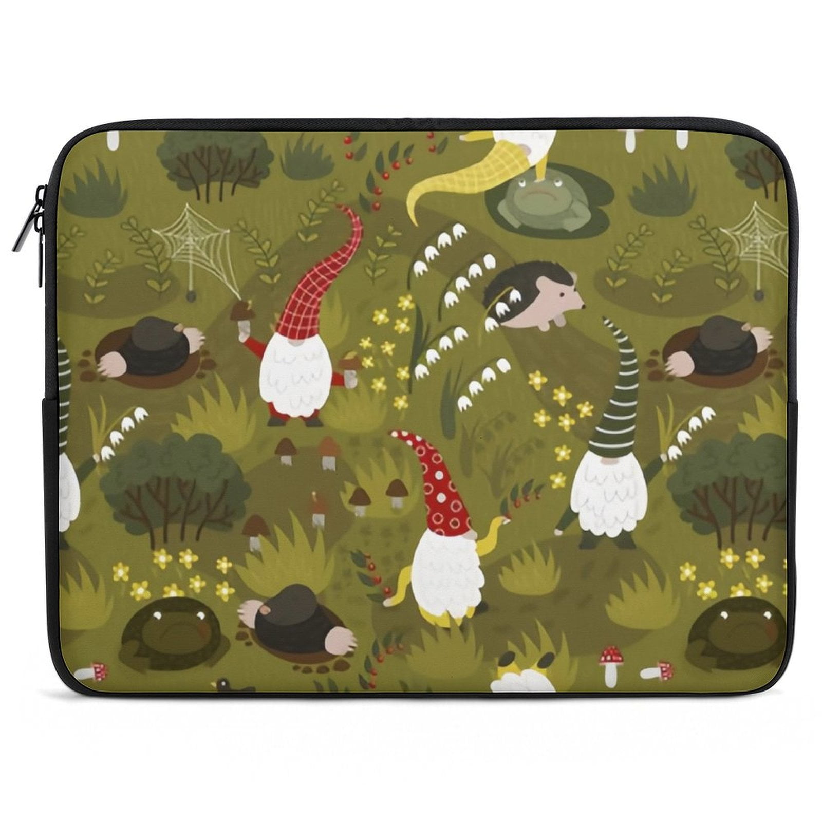 ANYWAY.GO Neoprene Notebook Computer Pocket CaseGnomes Playing Garden ...