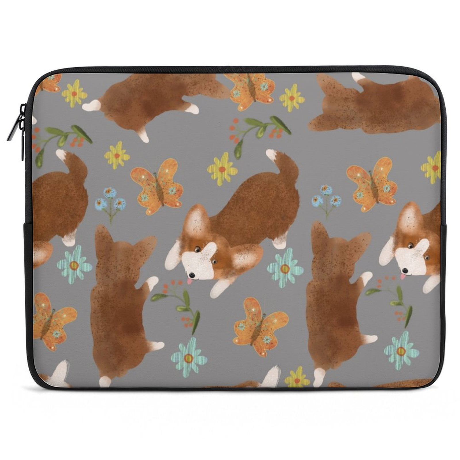 ANYWAY.GO Neoprene Notebook Computer Pocket CasePattern Corgi Dogs ...