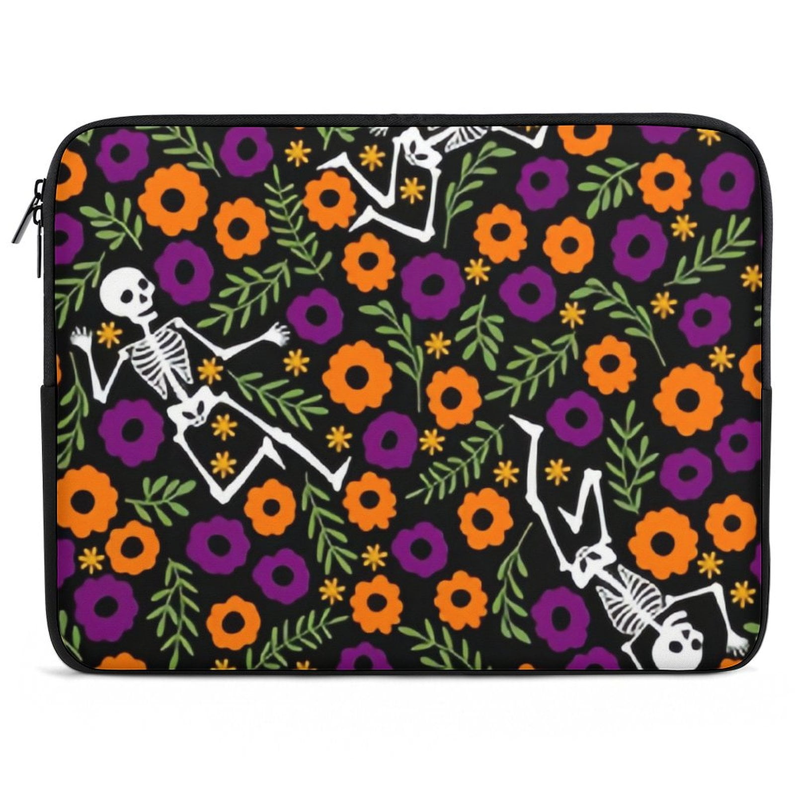 ANYWAY.GO Neoprene Notebook Computer Pocket CaseRelaxing Skeletons ...