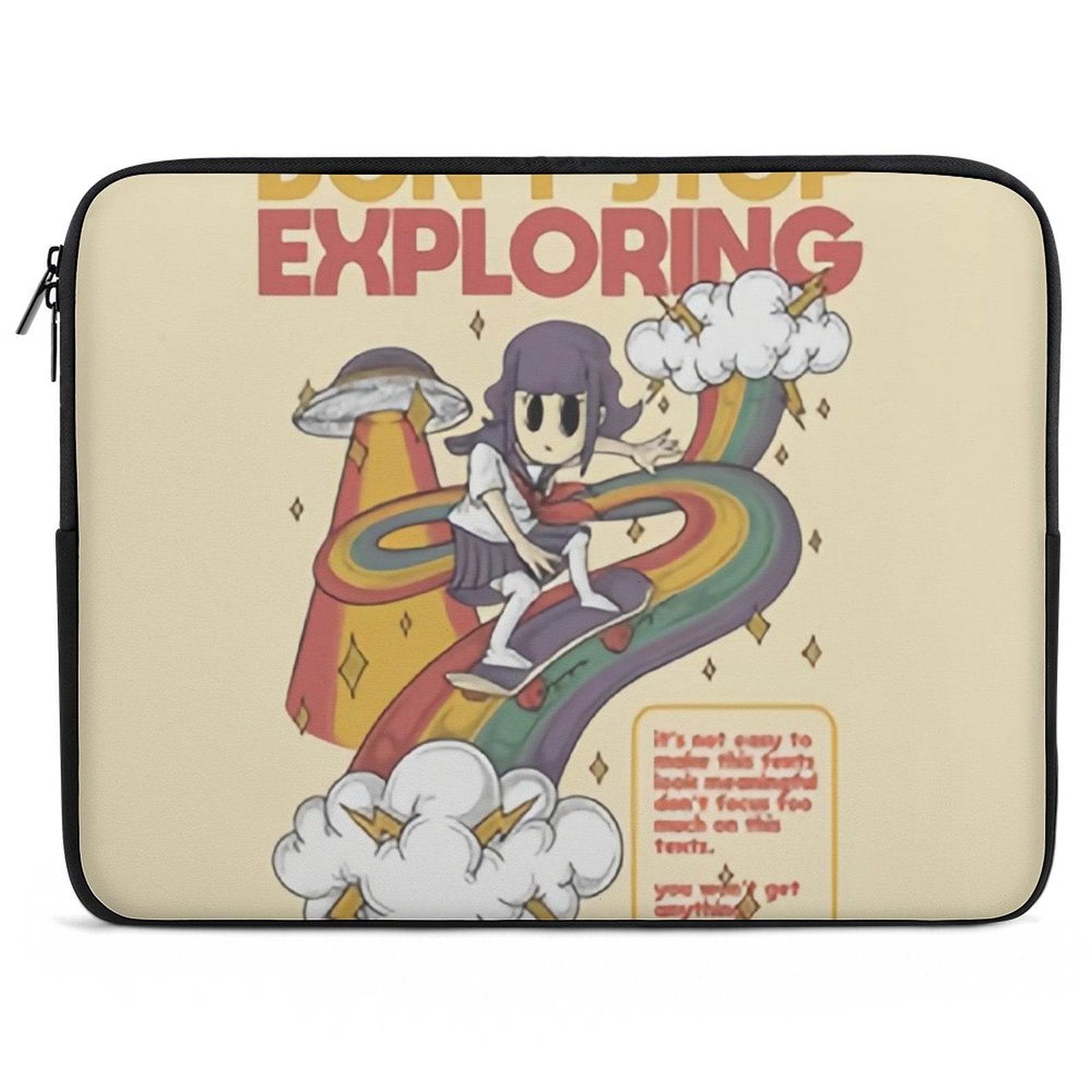 ANYWAY.GO Neoprene Notebook Computer Pocket CaseRetro Cartoon Emblem ...